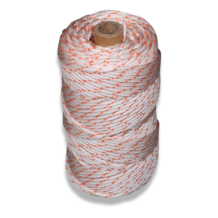 Suspension rope 3mm PES white w/strand orange